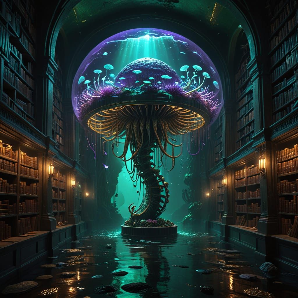 A mysterious underwater library built into the remains of a colossal ...