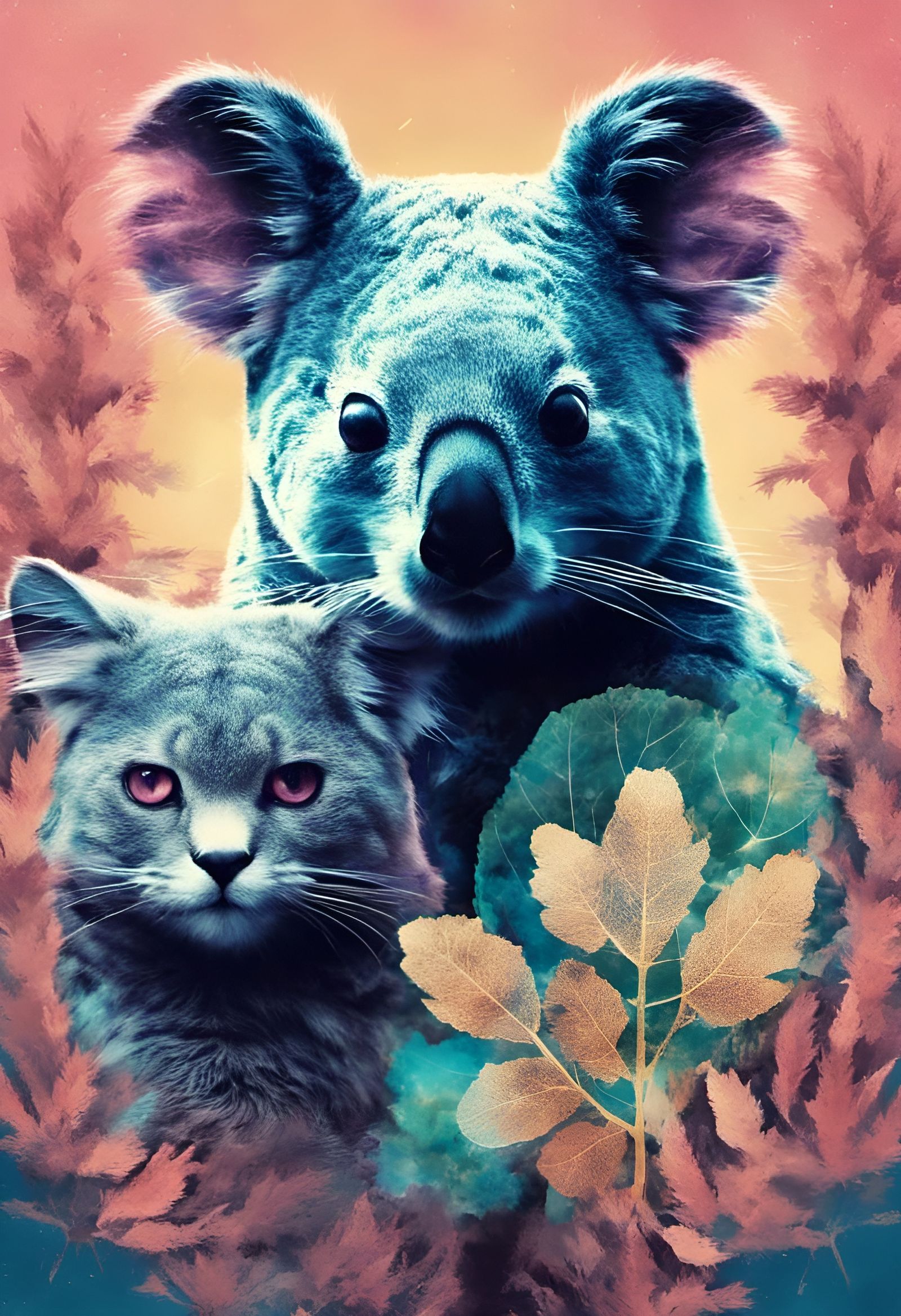 Cat & Koala • The Dreaming - AI Generated Artwork - NightCafe Creator