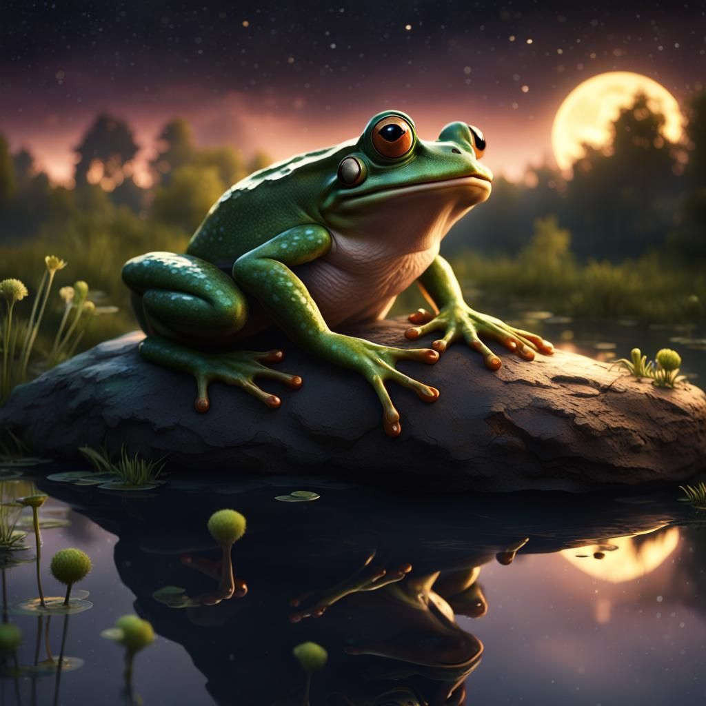 Describe Oliver's nightly routine as he deviates from the typical frog ...