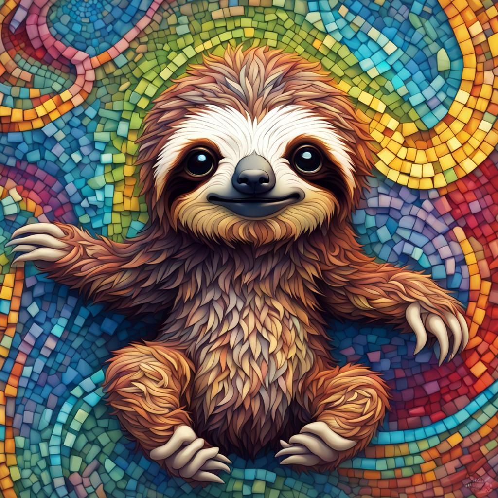 Vivid Sloth - AI Generated Artwork - NightCafe Creator