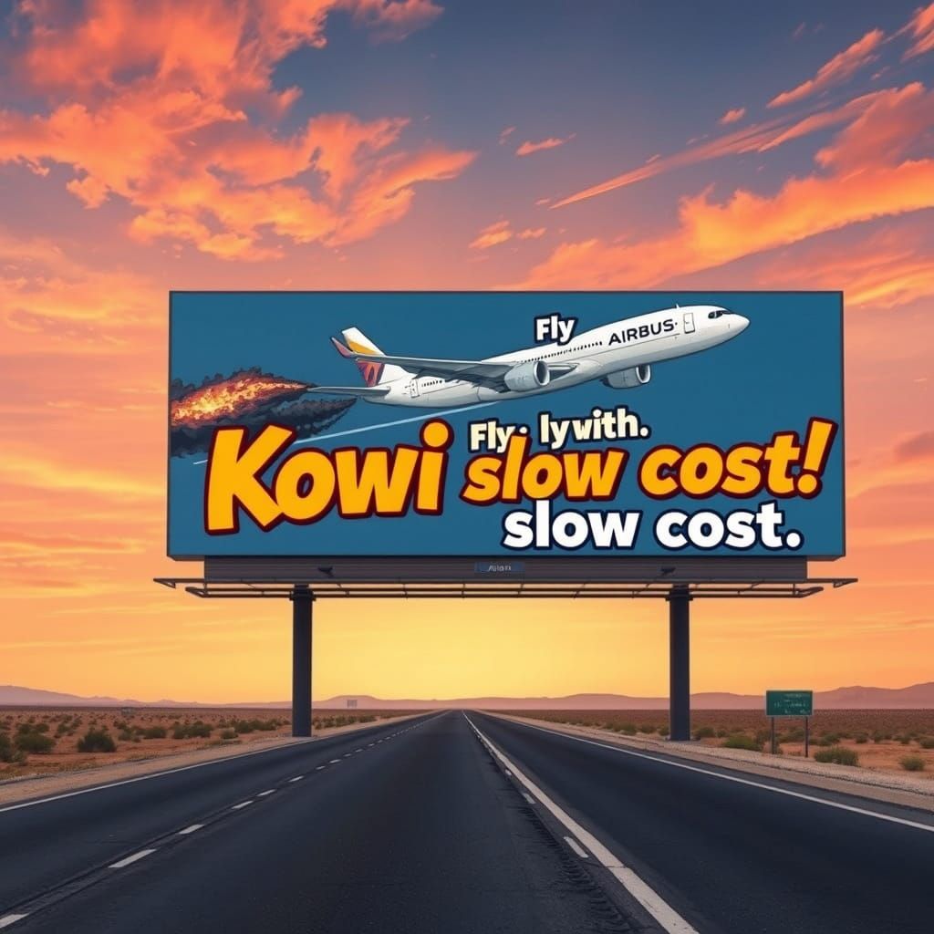 "ridiculous roadside advertisement Billboard on a desert road that make ...