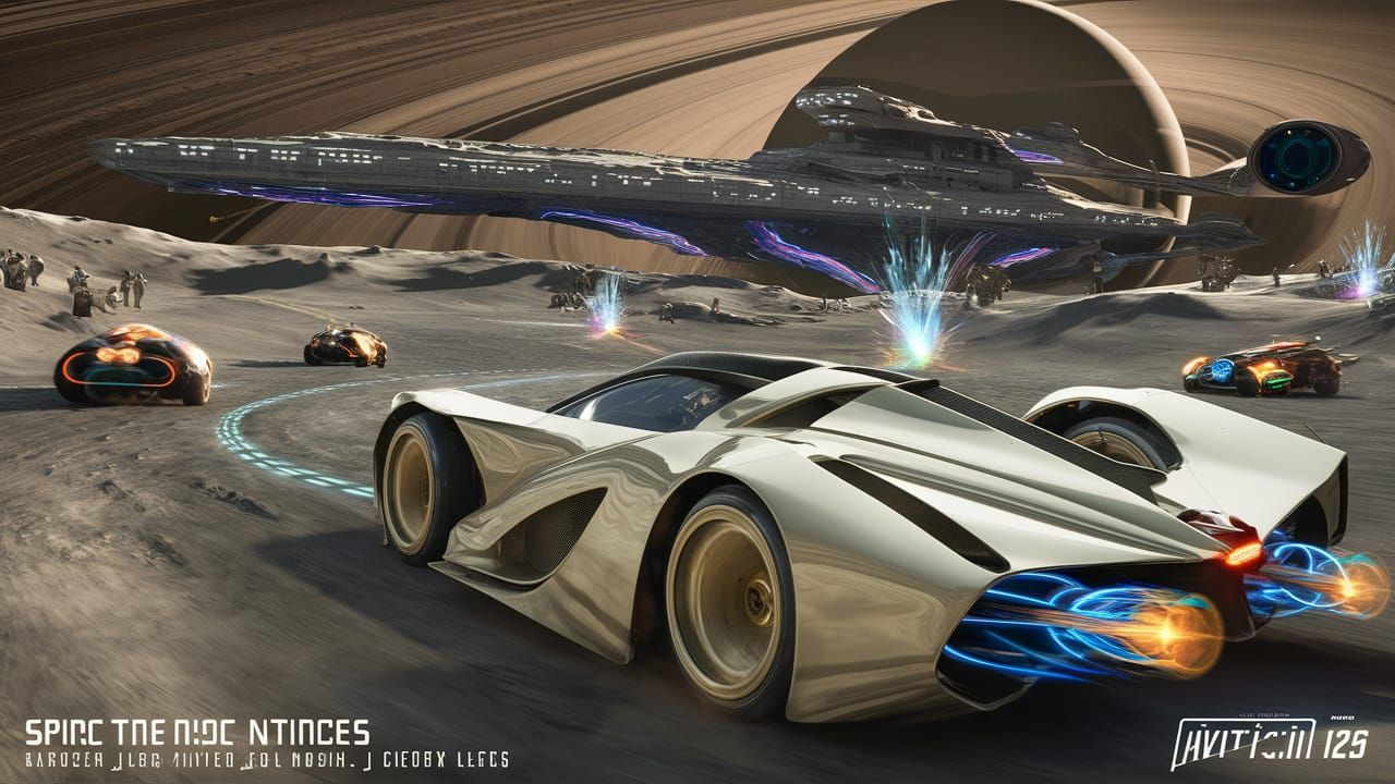 Futuristic Sports Car Racing Away - AI Generated Artwork - NightCafe ...