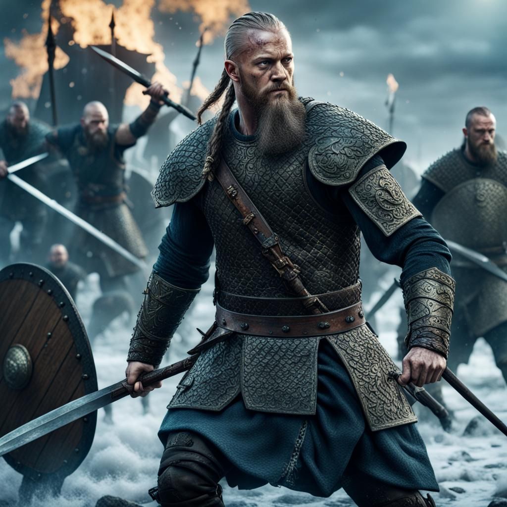 Ragnar lothbrok in battle - AI Generated Artwork - NightCafe Creator