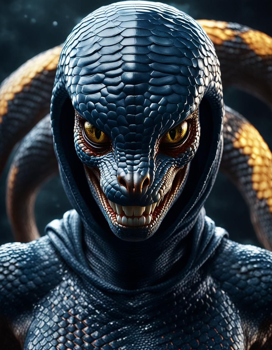 hyper realistic, perfect, smooth, HD Quality, female king cobra ...