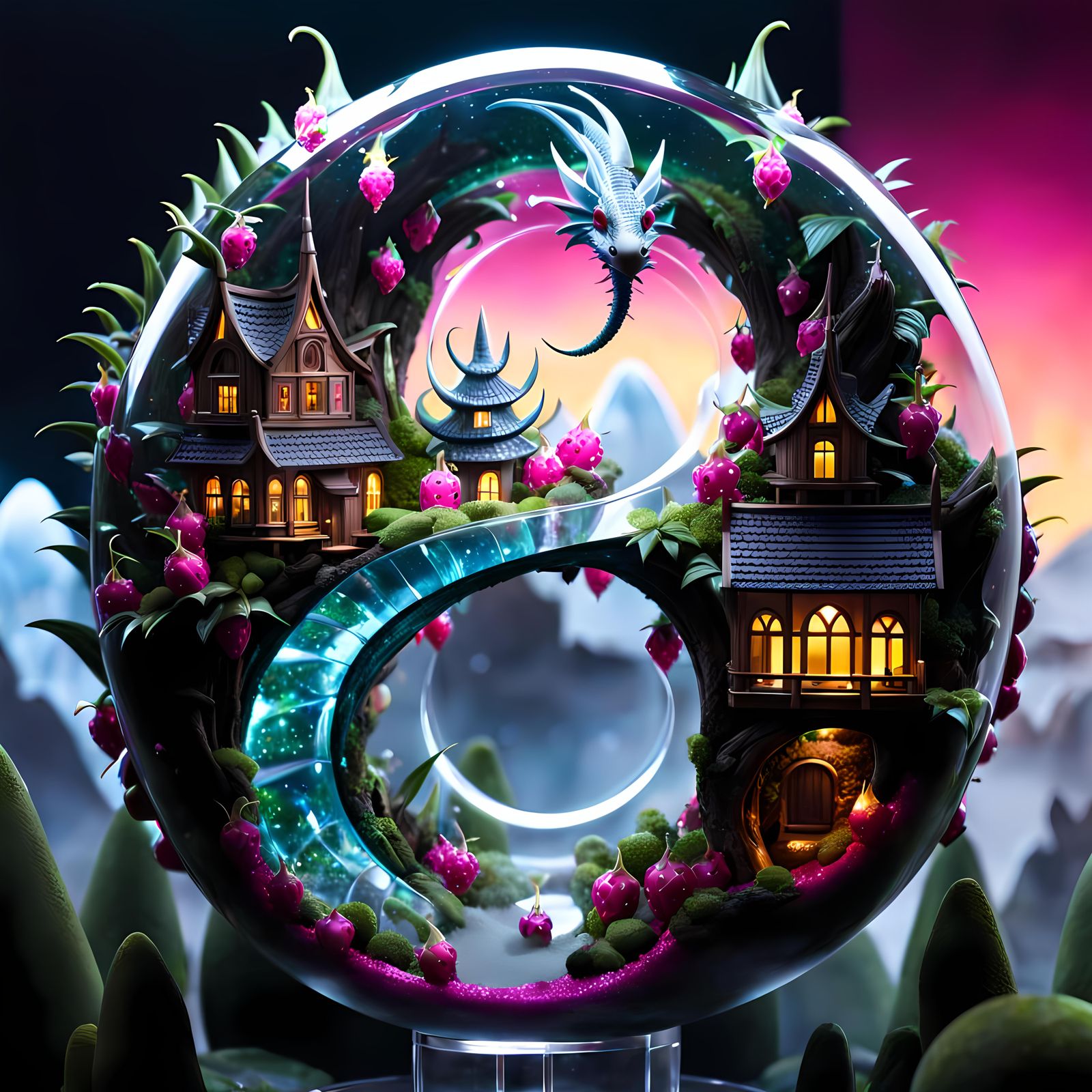 Dragon Fruit Realm - AI Generated Artwork - NightCafe Creator