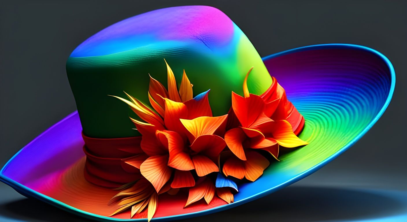 The Most Vibrant Cowboy Hat - AI Generated Artwork - NightCafe Creator