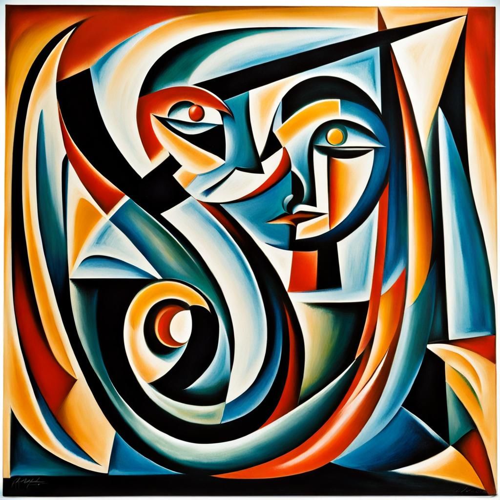 in style of Alexander Archipenko QUAD 2