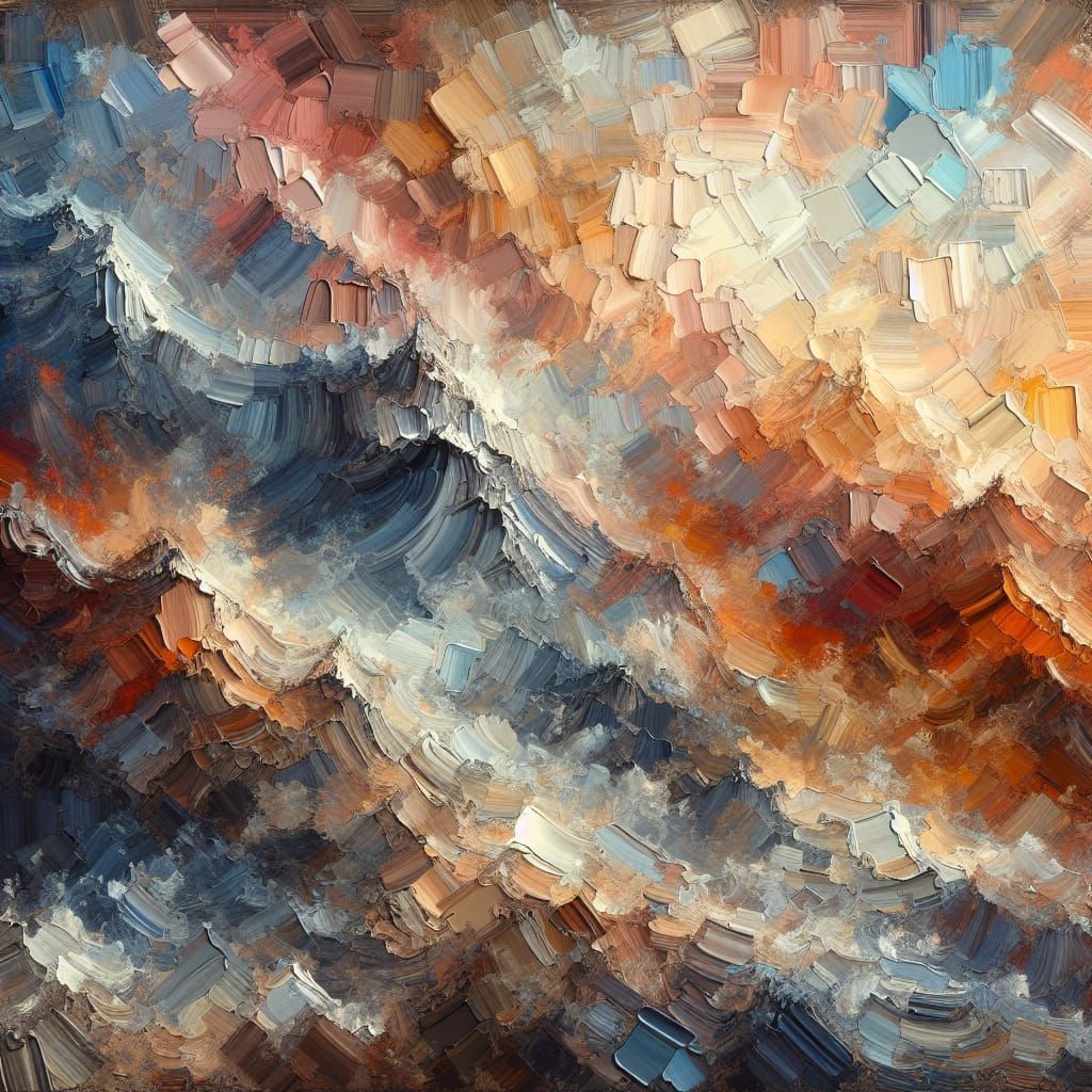 Digital painting that really show off the texture of impasto, with ...