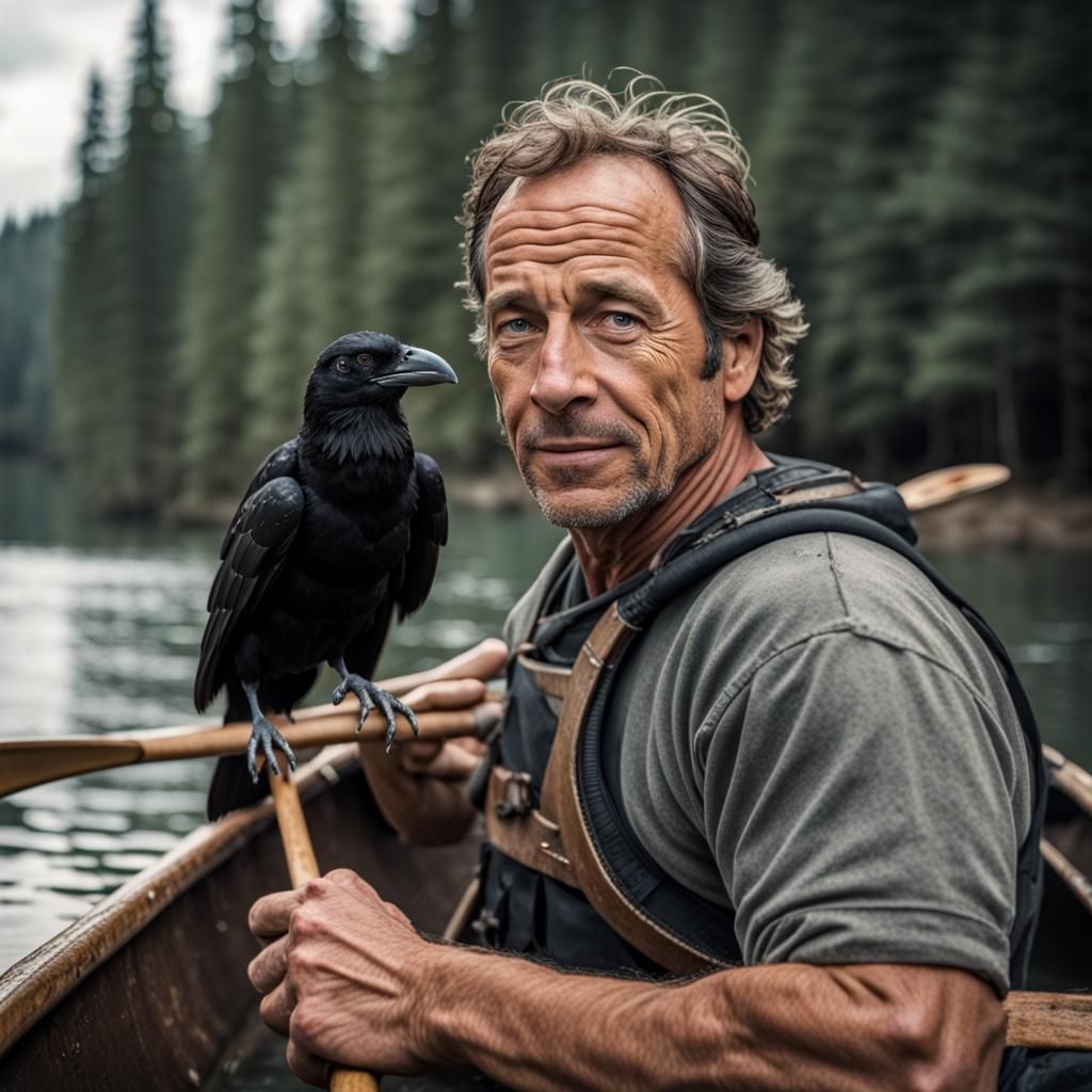 Mike Rowe rows my Crow - AI Generated Artwork - NightCafe Creator
