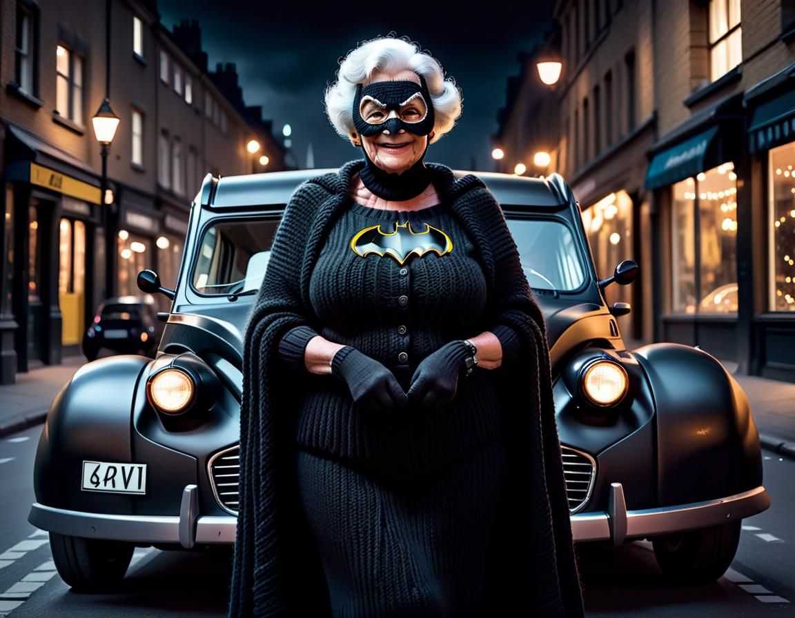 Grandma Batwoman IV - AI Generated Artwork - NightCafe Creator