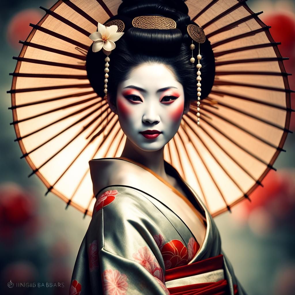 Geisha 2 - AI Generated Artwork - NightCafe Creator