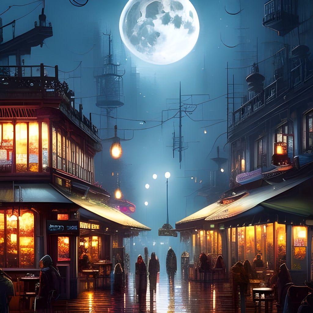 Night walk - AI Generated Artwork - NightCafe Creator
