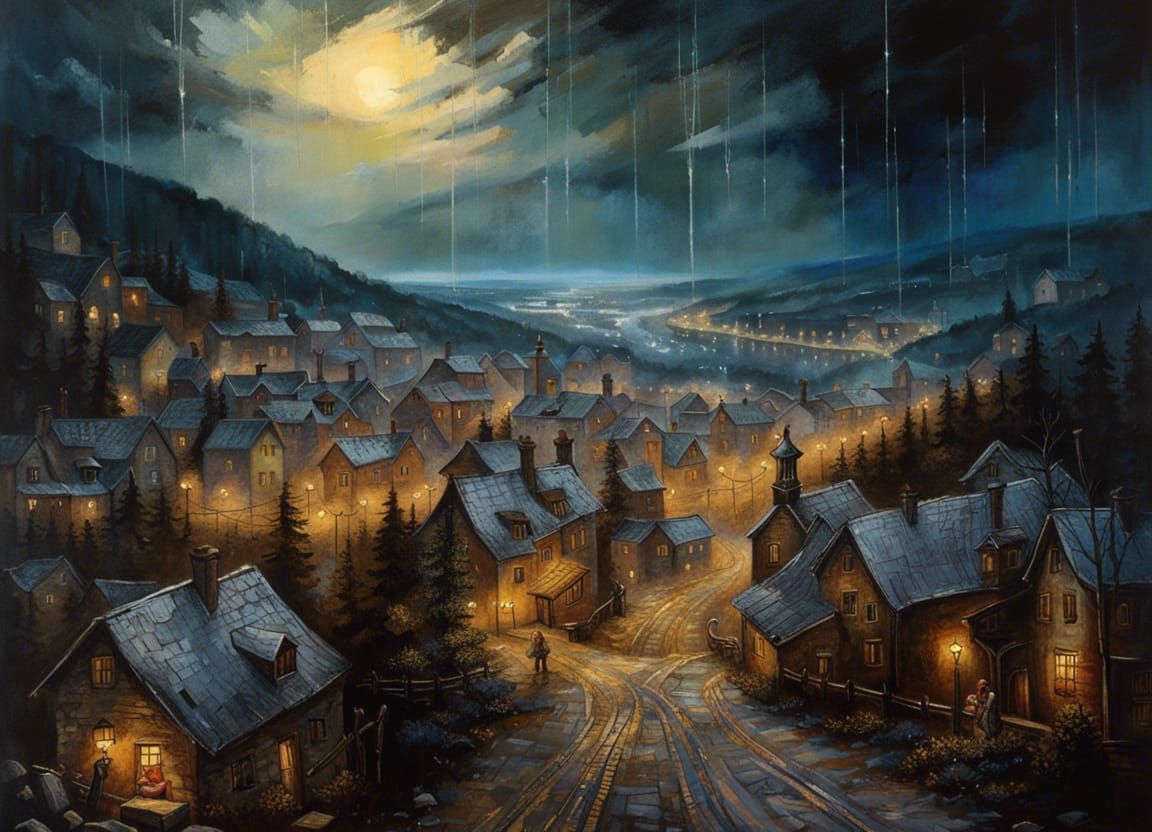 Rain - AI Generated Artwork - NightCafe Creator