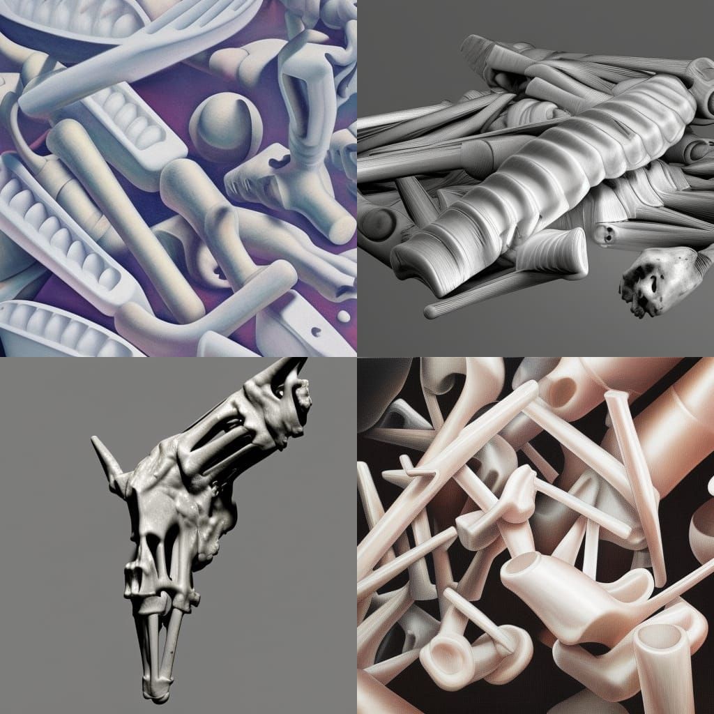 unicorn bones. hyperdetailed and hyperrealism. 3D abstract - AI ...