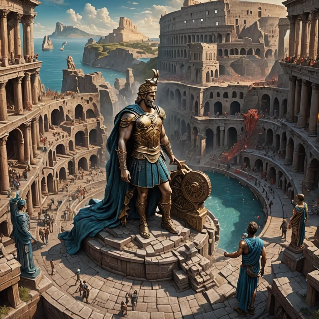 Colosseum for the colossus of Rhodes - AI Generated Artwork - NightCafe ...