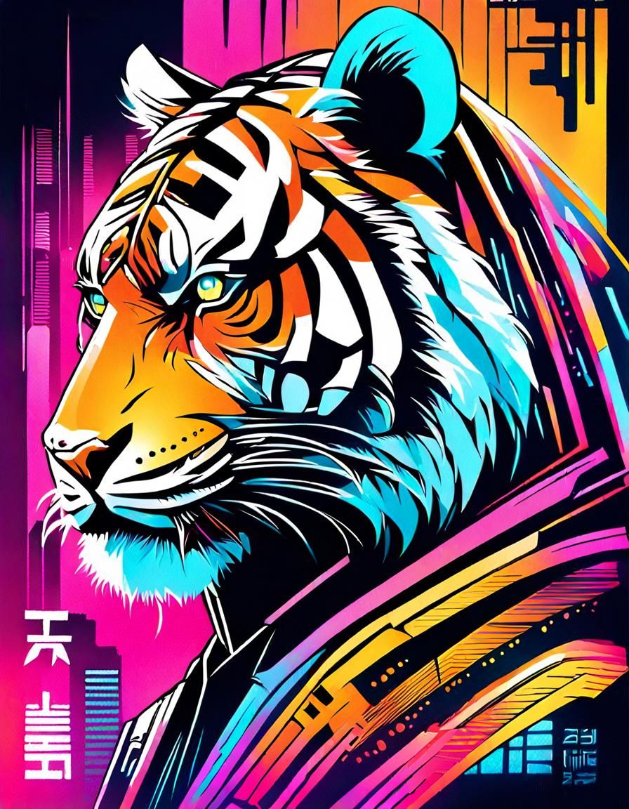 An 80s anime style movie poster poster illustration of biopunk humanoid ...