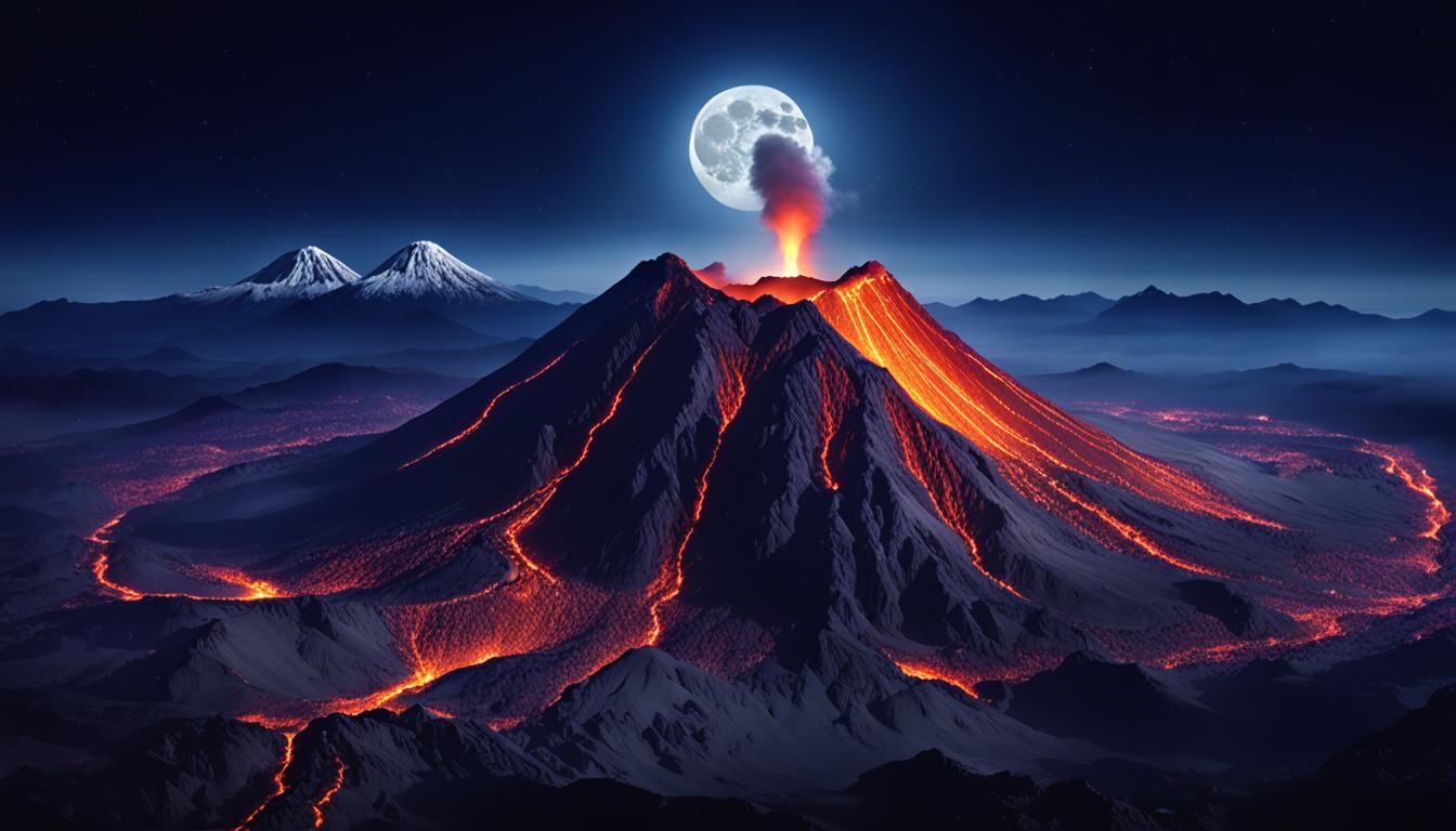 Volcanic eruption - AI Generated Artwork - NightCafe Creator