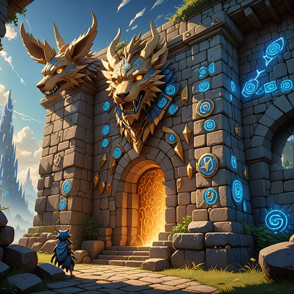 Mysterious Digimon Guardians of Chadale - AI Art