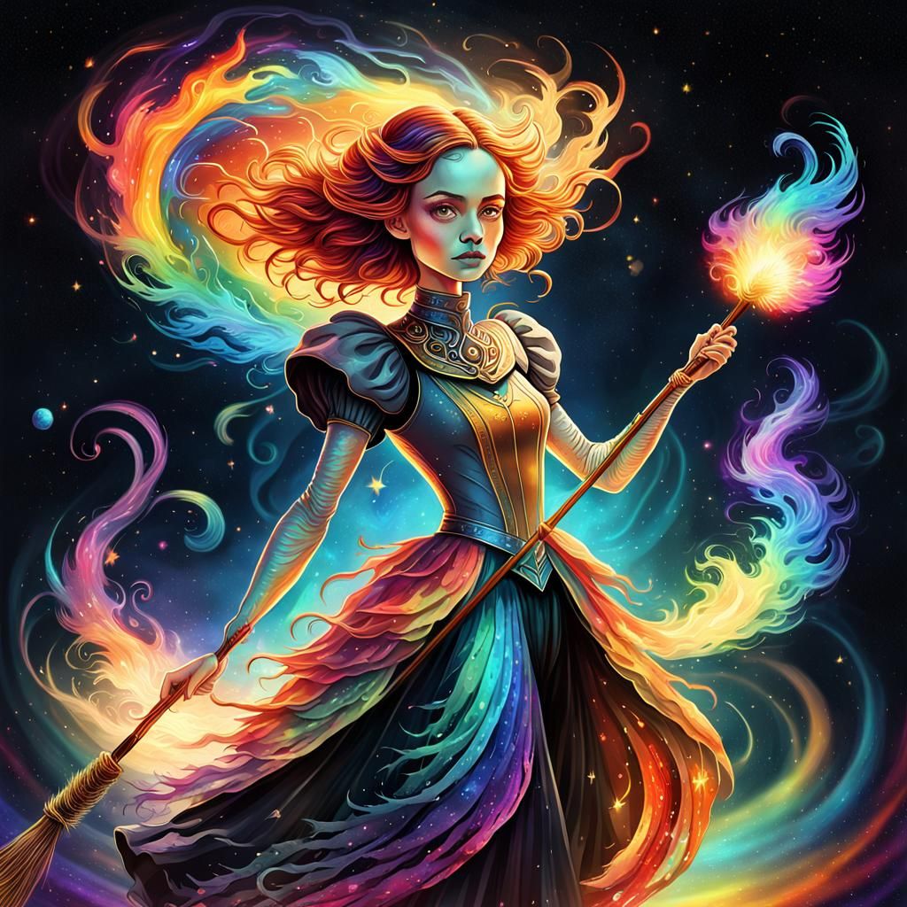 Rainbow witch - AI Generated Artwork - NightCafe Creator