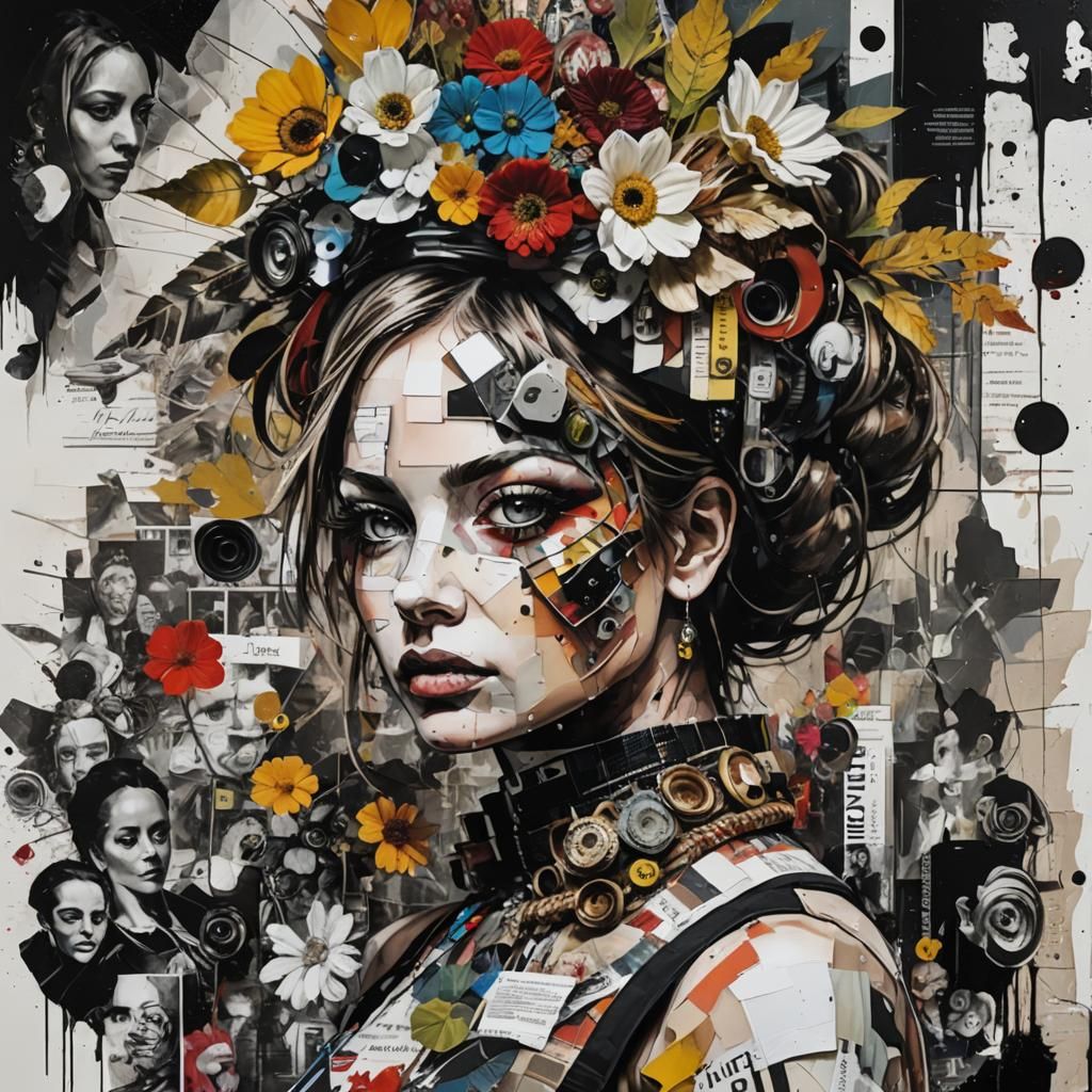 Collage Artwork Portrait - AI Generated Artwork - NightCafe Creator