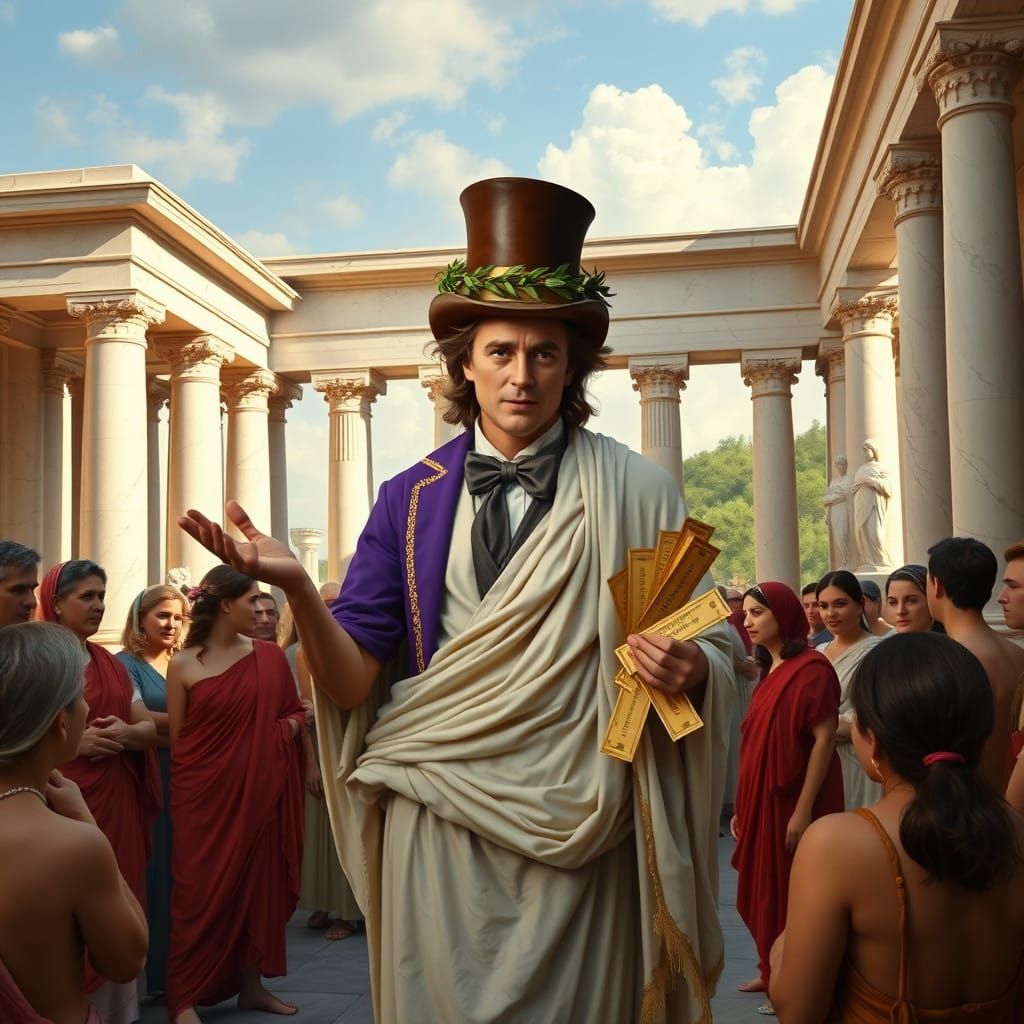 wonka as a ancient greece - Wonka in Ancient Greek Splendor