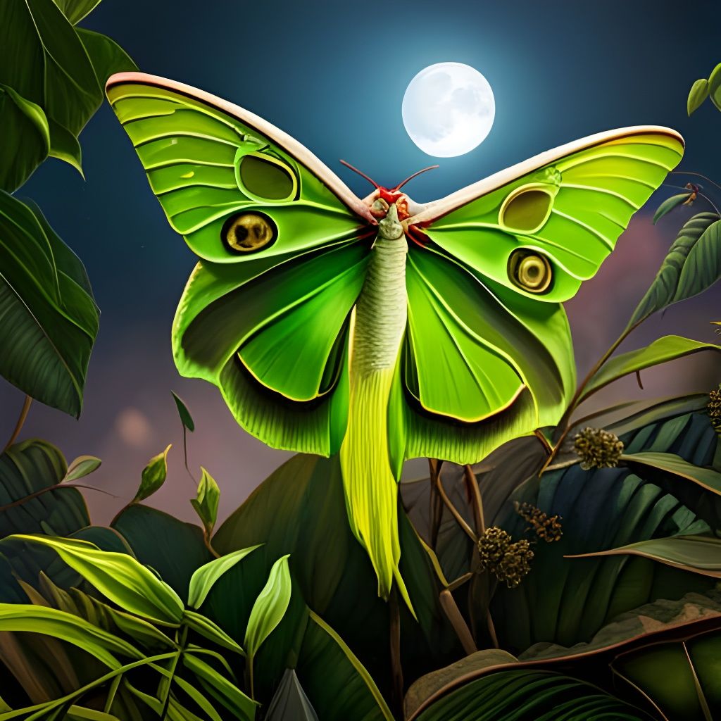 Luna moth - AI Generated Artwork - NightCafe Creator