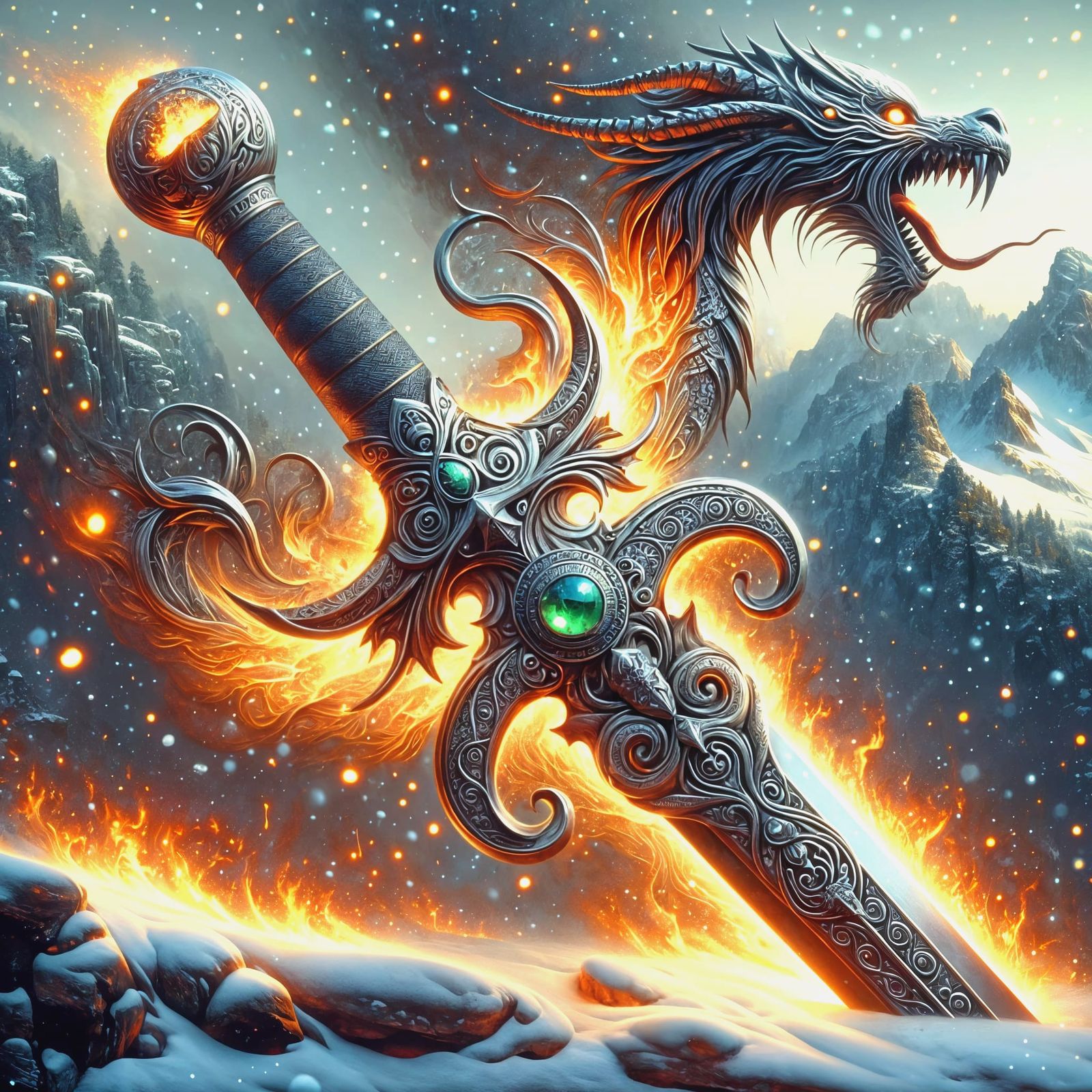 Viking Sword on Fire - Viking Sword on Fire