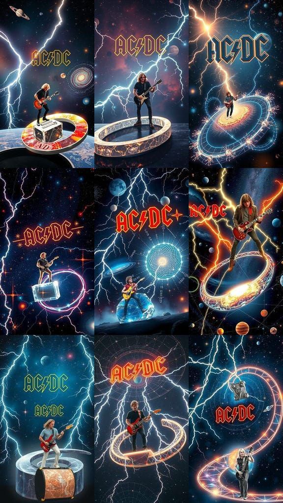 AC/DC Electric Light Show - Electric Rock Symphony Unfolds i...
