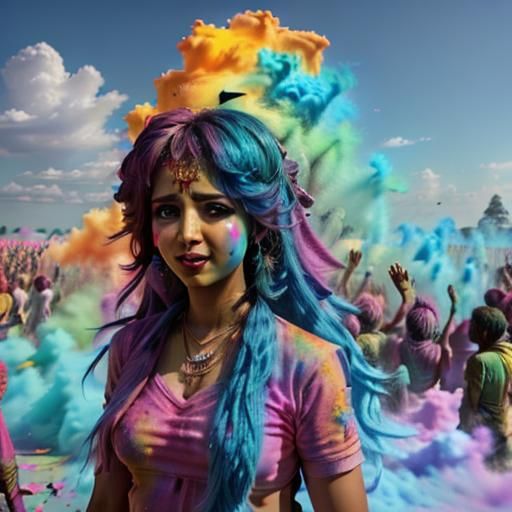 Prana at Holi - AI Generated Artwork - NightCafe Creator