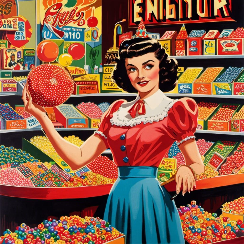 1950s Candy Store - AI Generated Artwork - NightCafe Creator