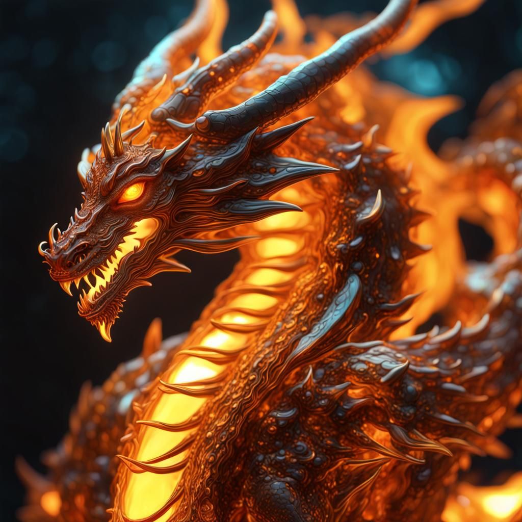 Amber dragon - AI Generated Artwork - NightCafe Creator