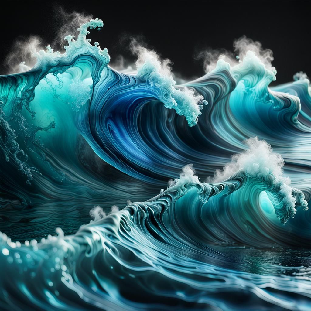 Ocean Waves - AI Generated Artwork - NightCafe Creator