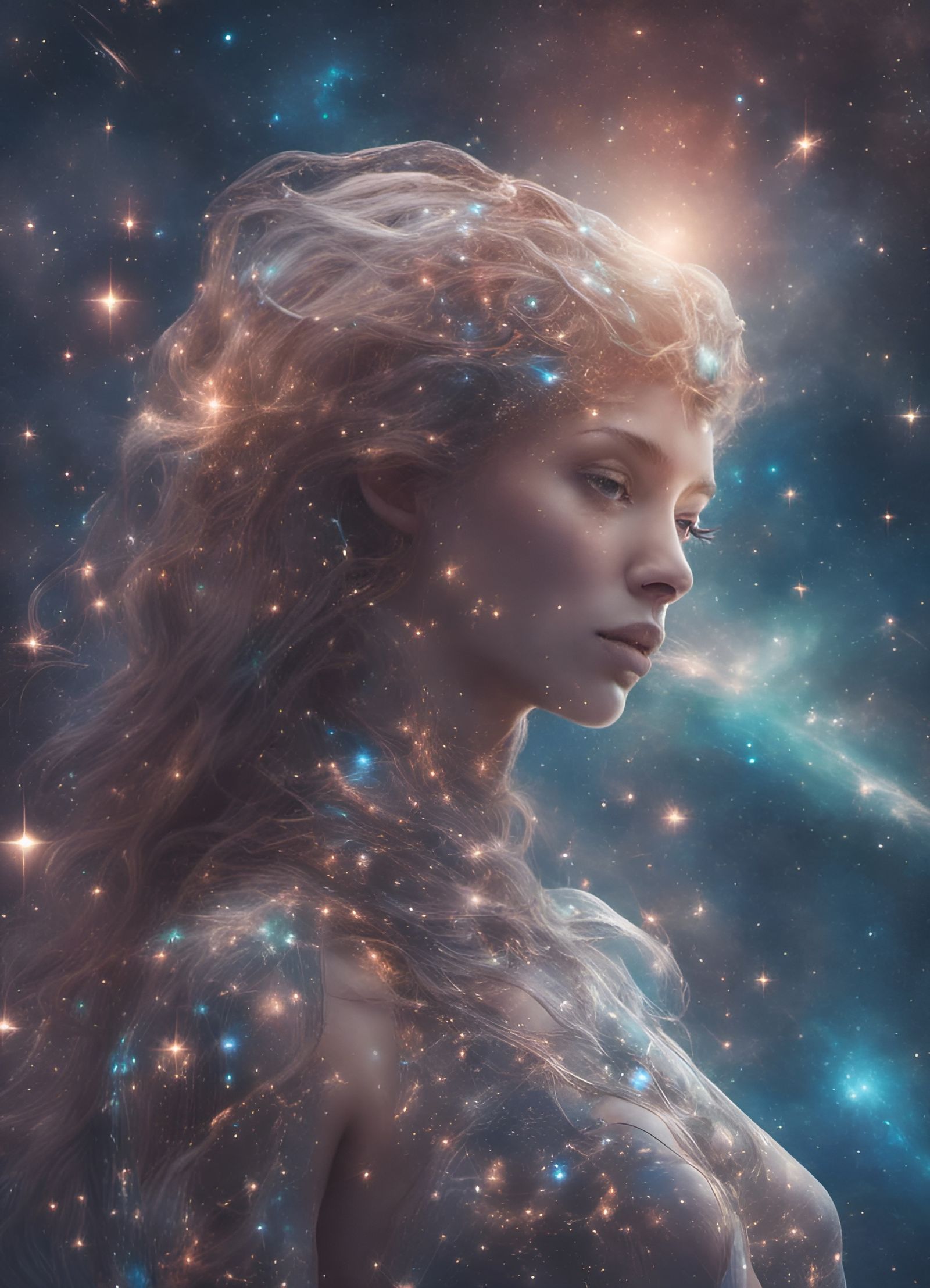 Lady Cosmos - AI Generated Artwork - NightCafe Creator