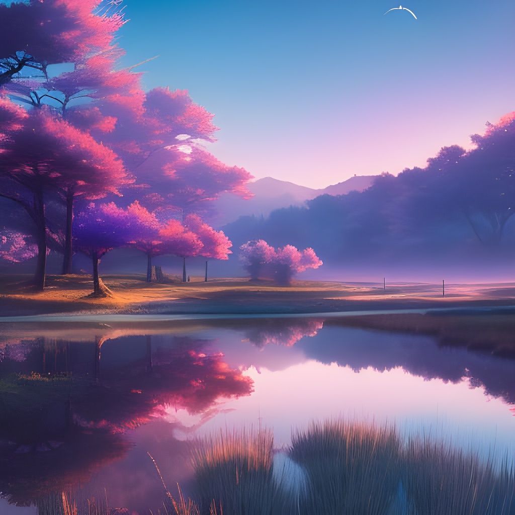 Calm Spring Morning - AI Generated Artwork - NightCafe Creator