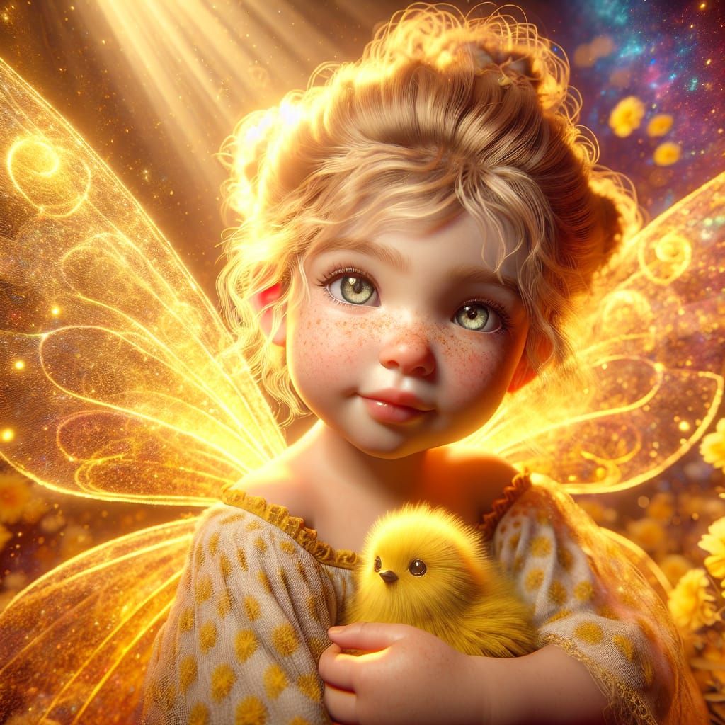 Little Yellow Fairy - AI Generated Artwork - NightCafe Creator