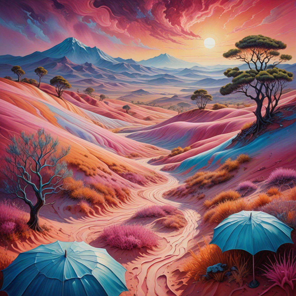 Surreal Glowing Dreamscapes - AI Art