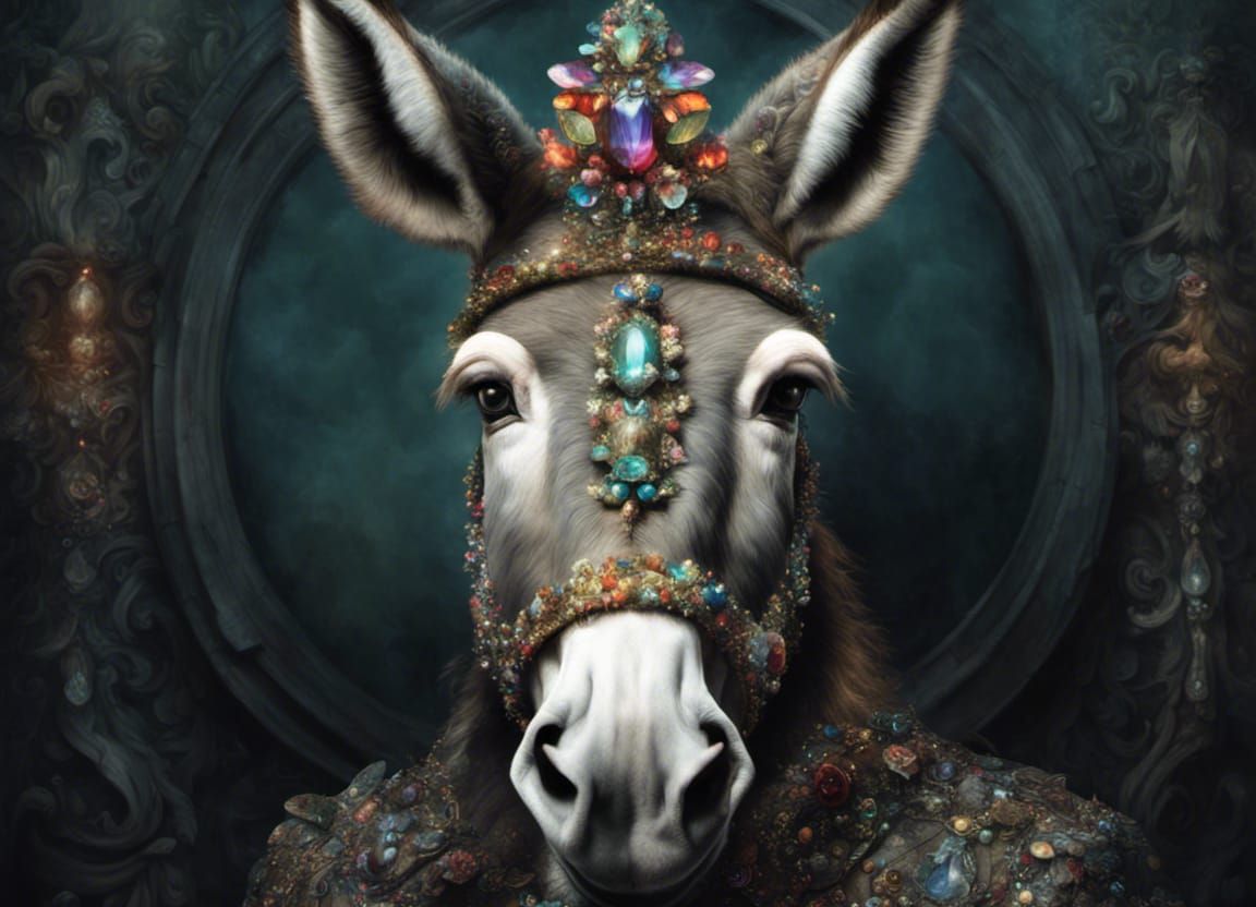 pets of the rich : bejewelled donkey - AI Generated Artwork - NightCafe ...