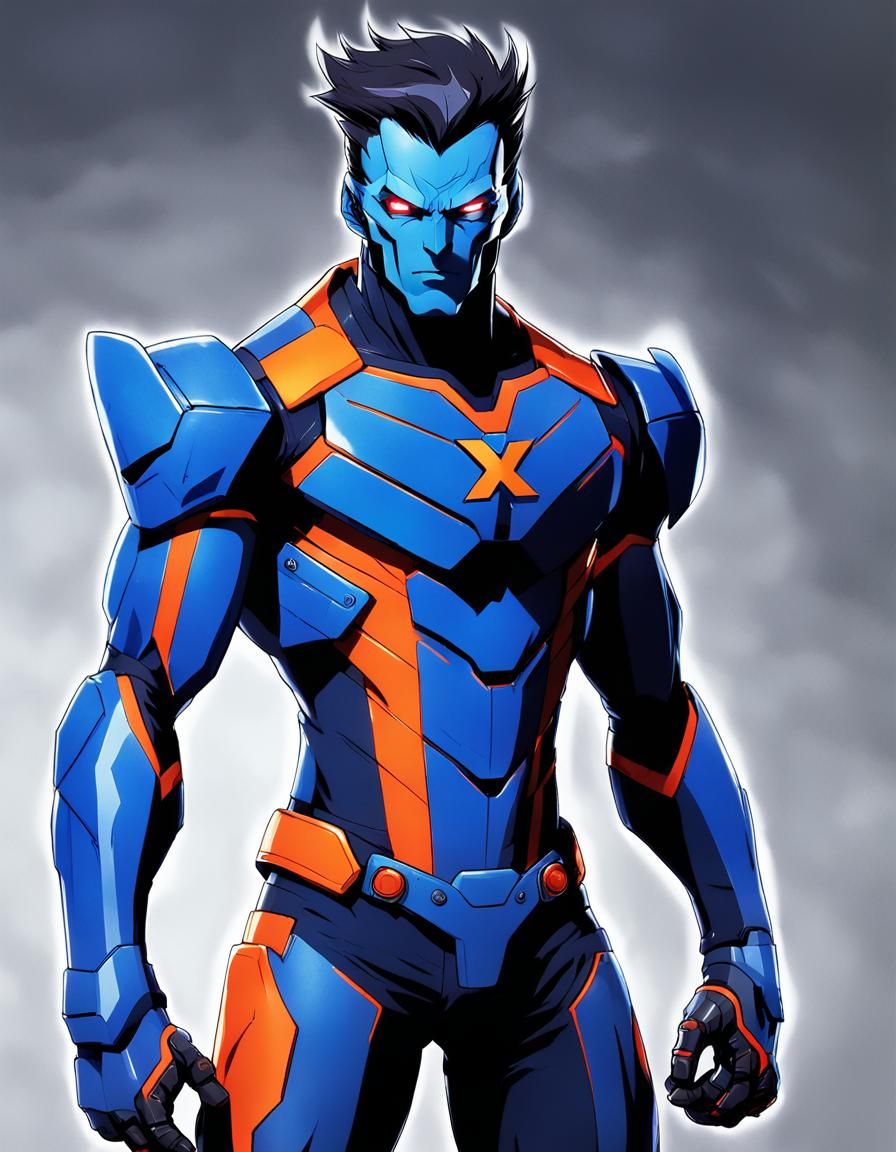 NIghtcrawler, x-men, anime style, Studio Trigger, new uniform ...