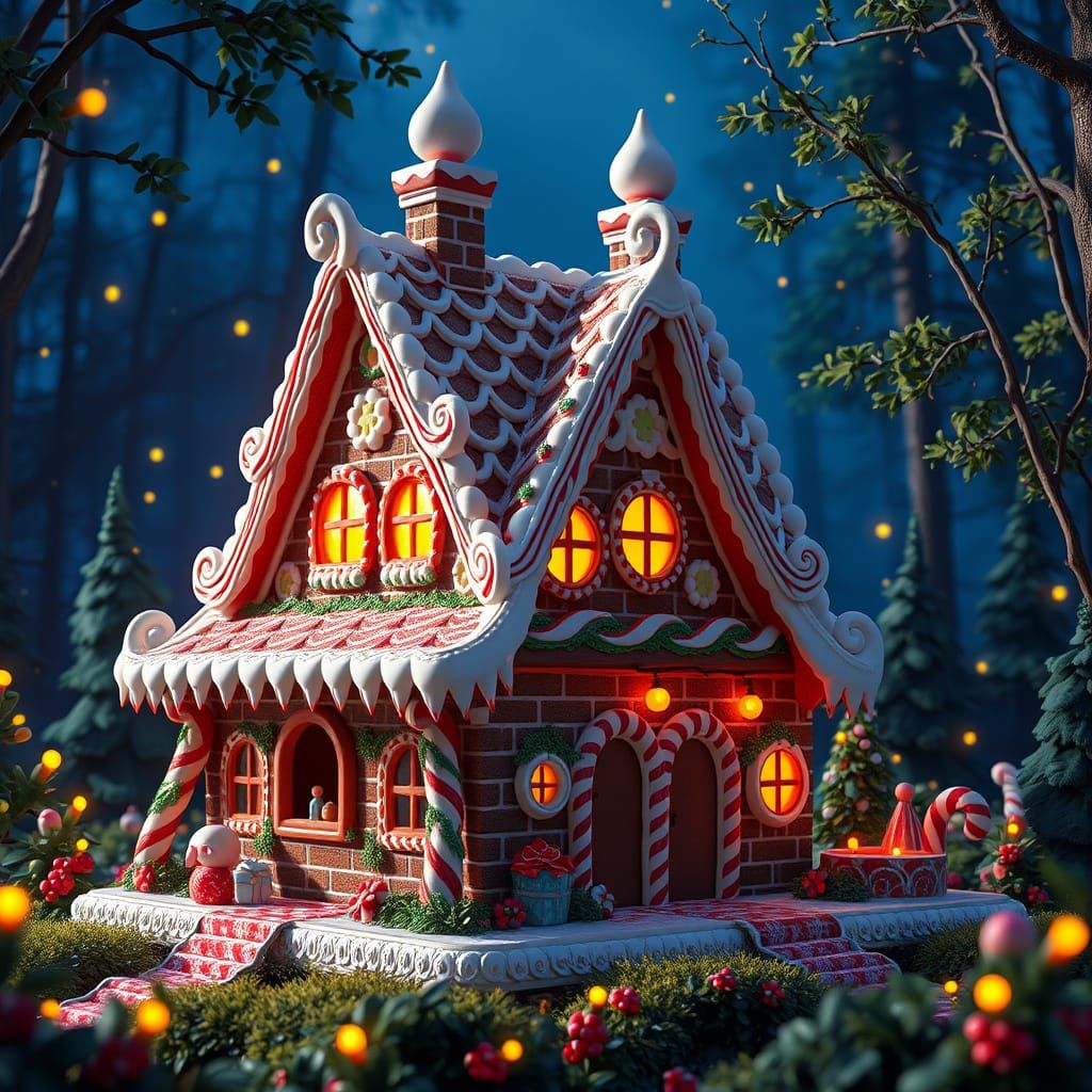 The Gingerbread House - Surreal Gingerbread Manor in Fantast...