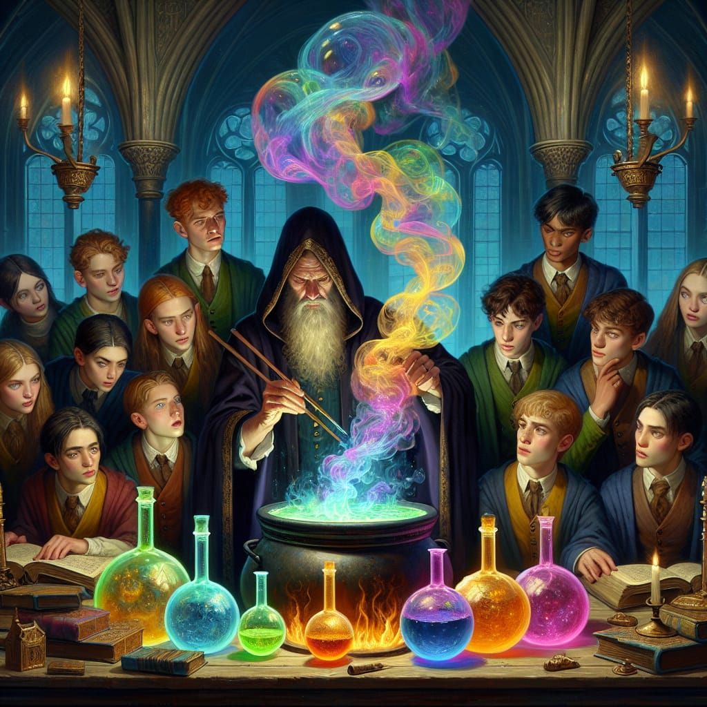 Alchemy Classroom - AI Generated Artwork - NightCafe Creator