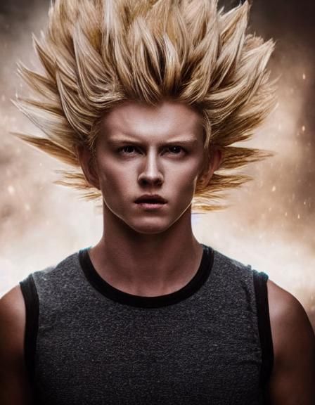 A real beautiful super saiyan - AI Generated Artwork - NightCafe Creator