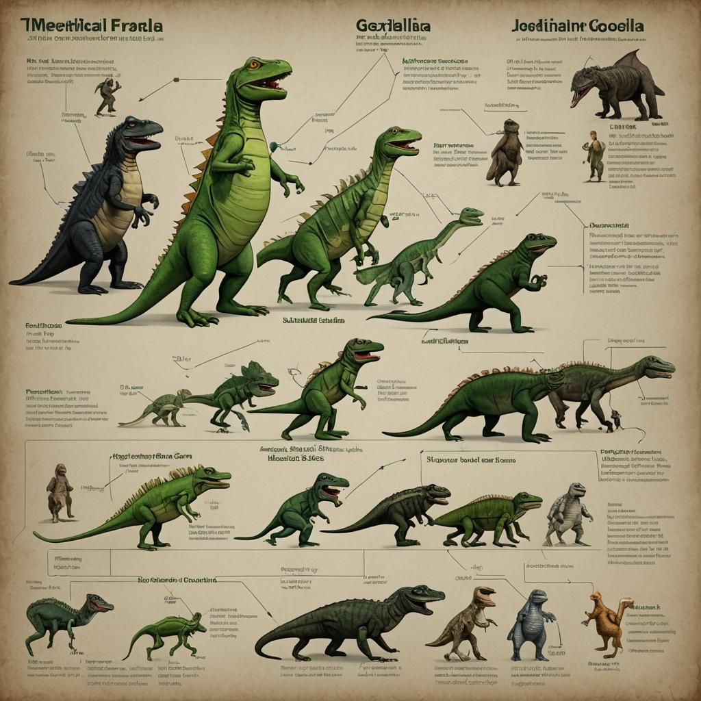 a diagram illustrating the hypothetical evolutionary path from Kermit ...