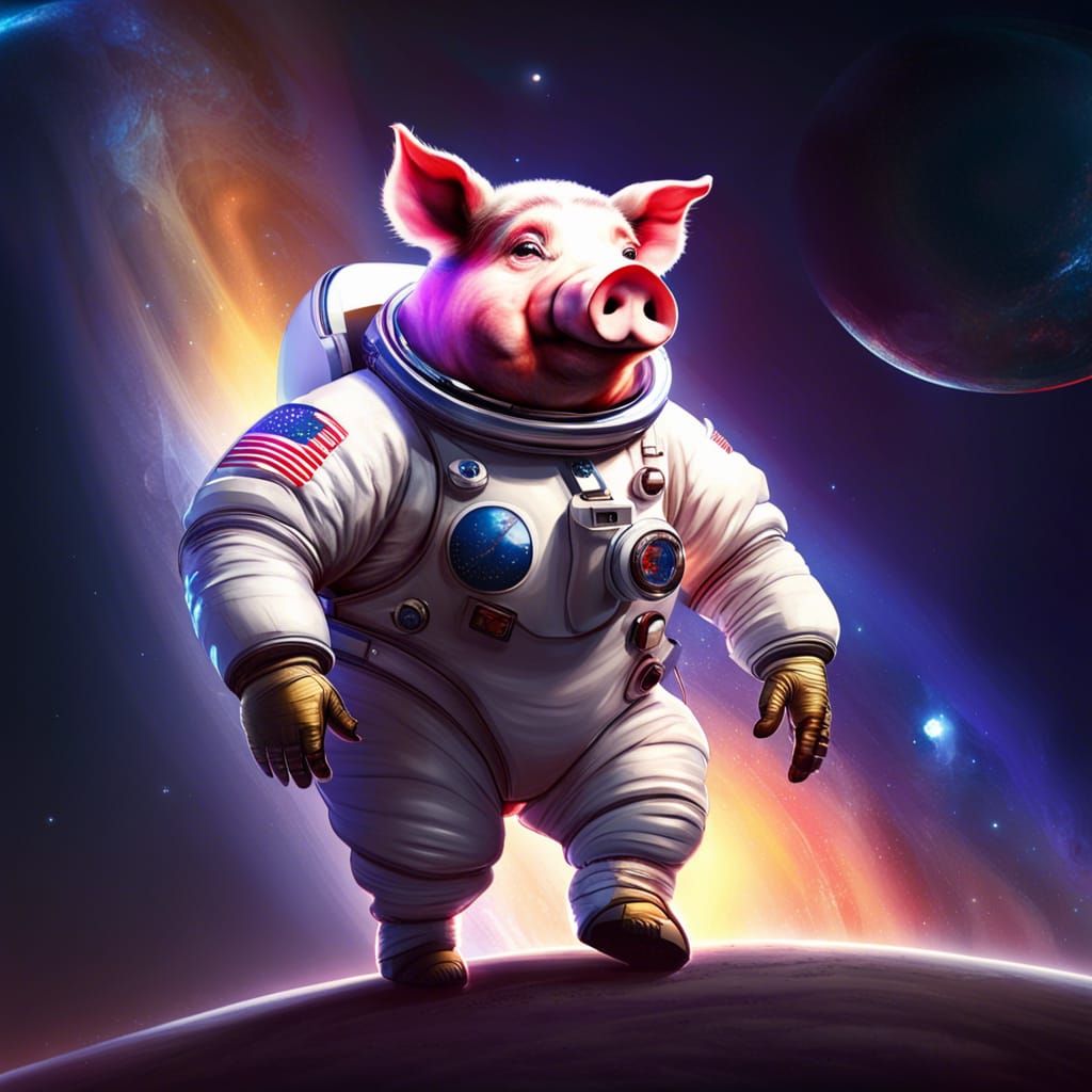 Astro Pig - AI Generated Artwork - NightCafe Creator