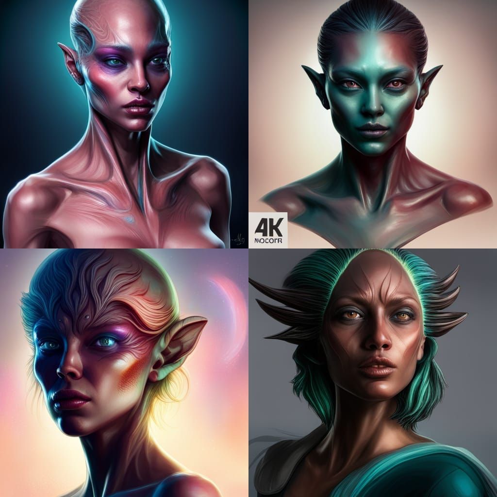 alien woman - AI Generated Artwork - NightCafe Creator