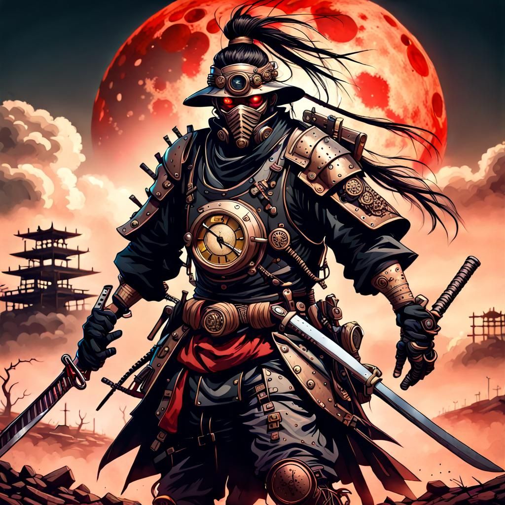 Anime Clockpunk Ronin - AI Generated Artwork - NightCafe Creator