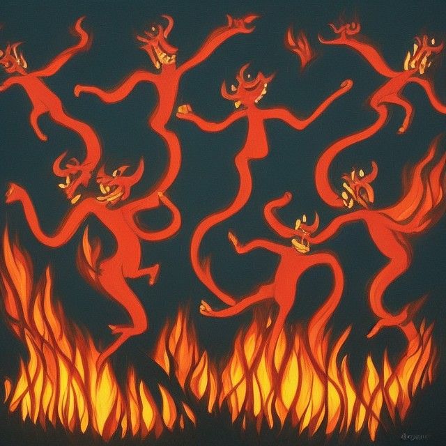 Celebrating Satan's Birthday - AI Generated Artwork - NightCafe Creator