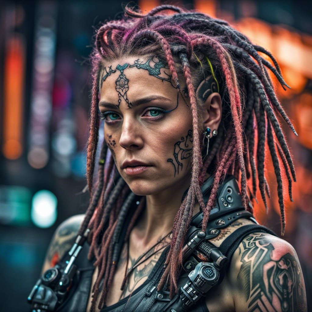 Cyberpunk future warrior woman - AI Generated Artwork - NightCafe Creator