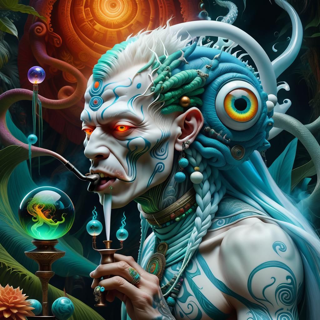 The Mutant Alien Shaman - AI Generated Artwork - NightCafe Creator