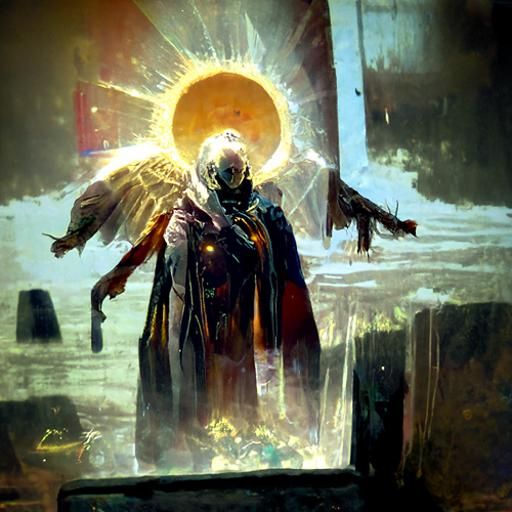 Destiny 2 Solar Warlock in Vault of Glass - AI Art