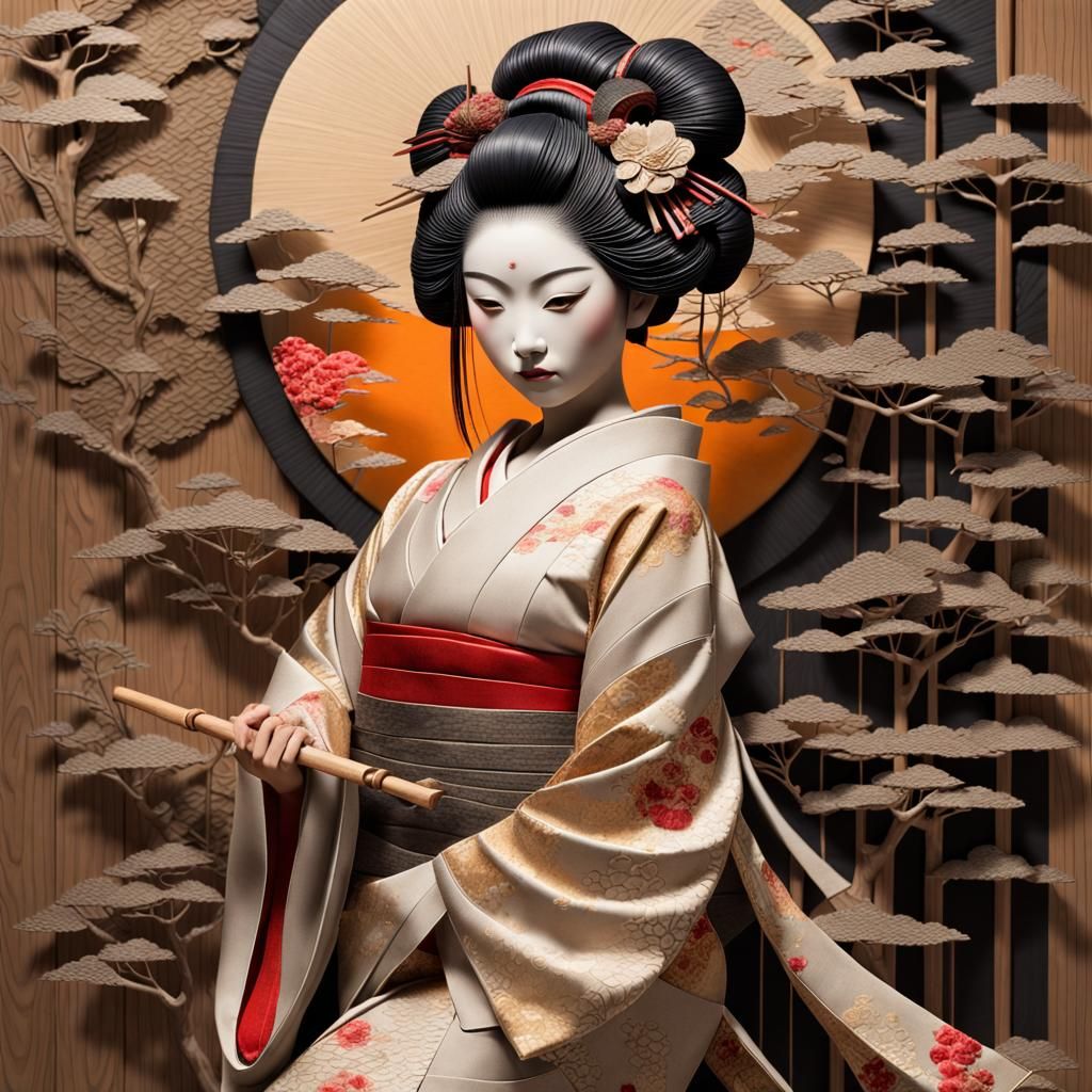 texture Geisha - AI Generated Artwork - NightCafe Creator